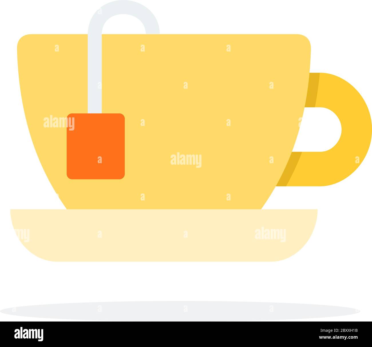 Cup of tea vector flat material design isolated object on white ...