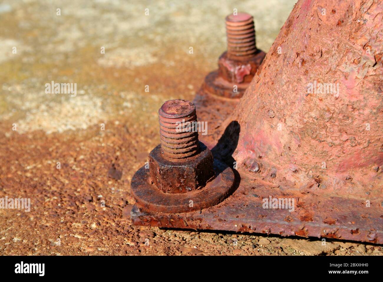 A Rusty Metal Bolt with nut and washer Stock Photo - Alamy