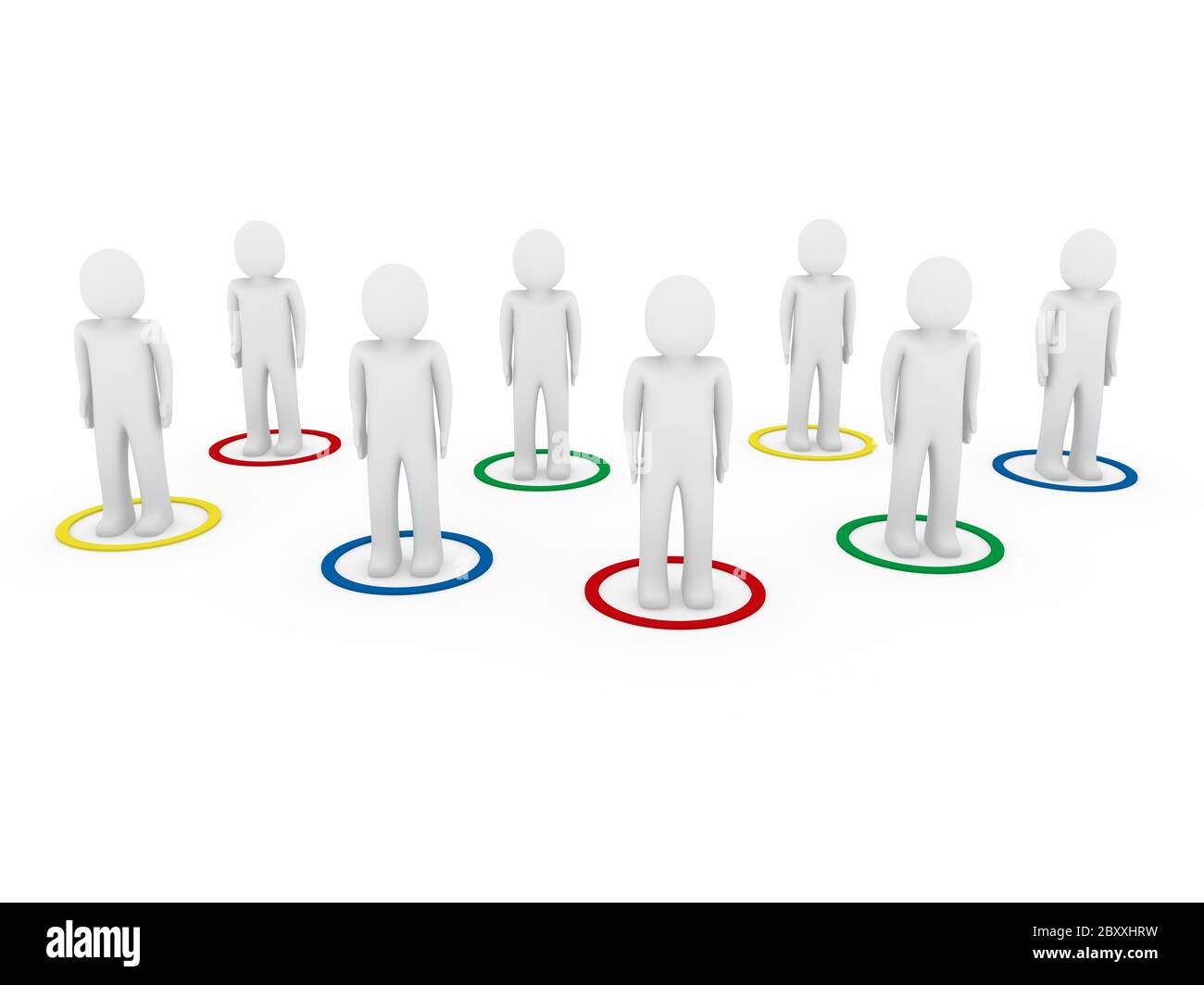 3d men human connection Stock Photo - Alamy