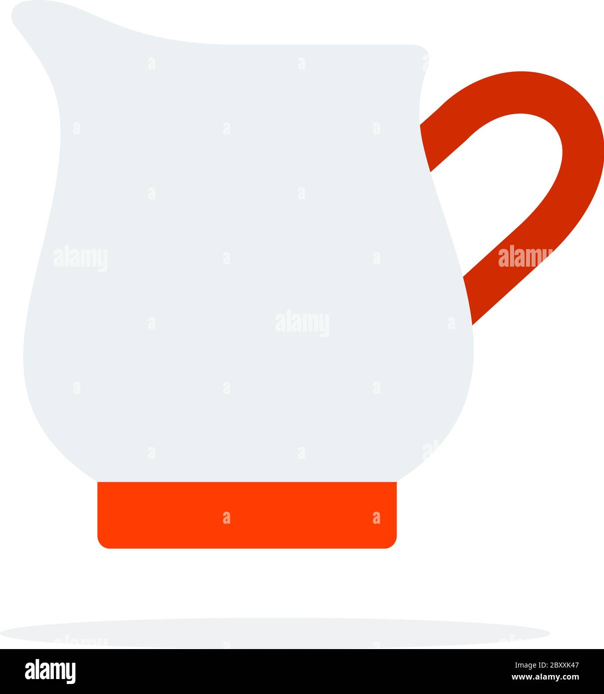 Jug of cream and milk vector flat material design isolated object on ...