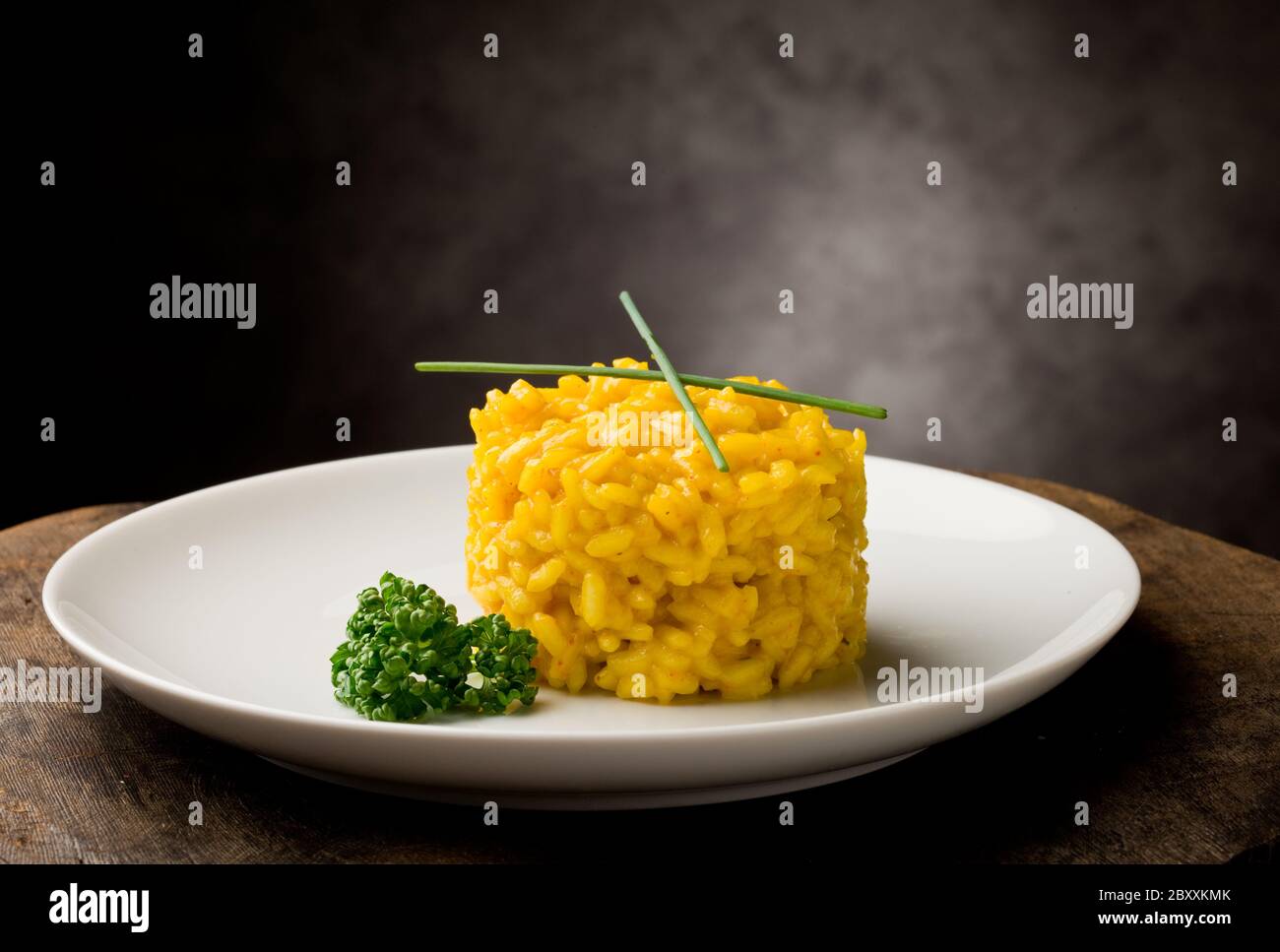 Risotto with saffron Stock Photo - Alamy