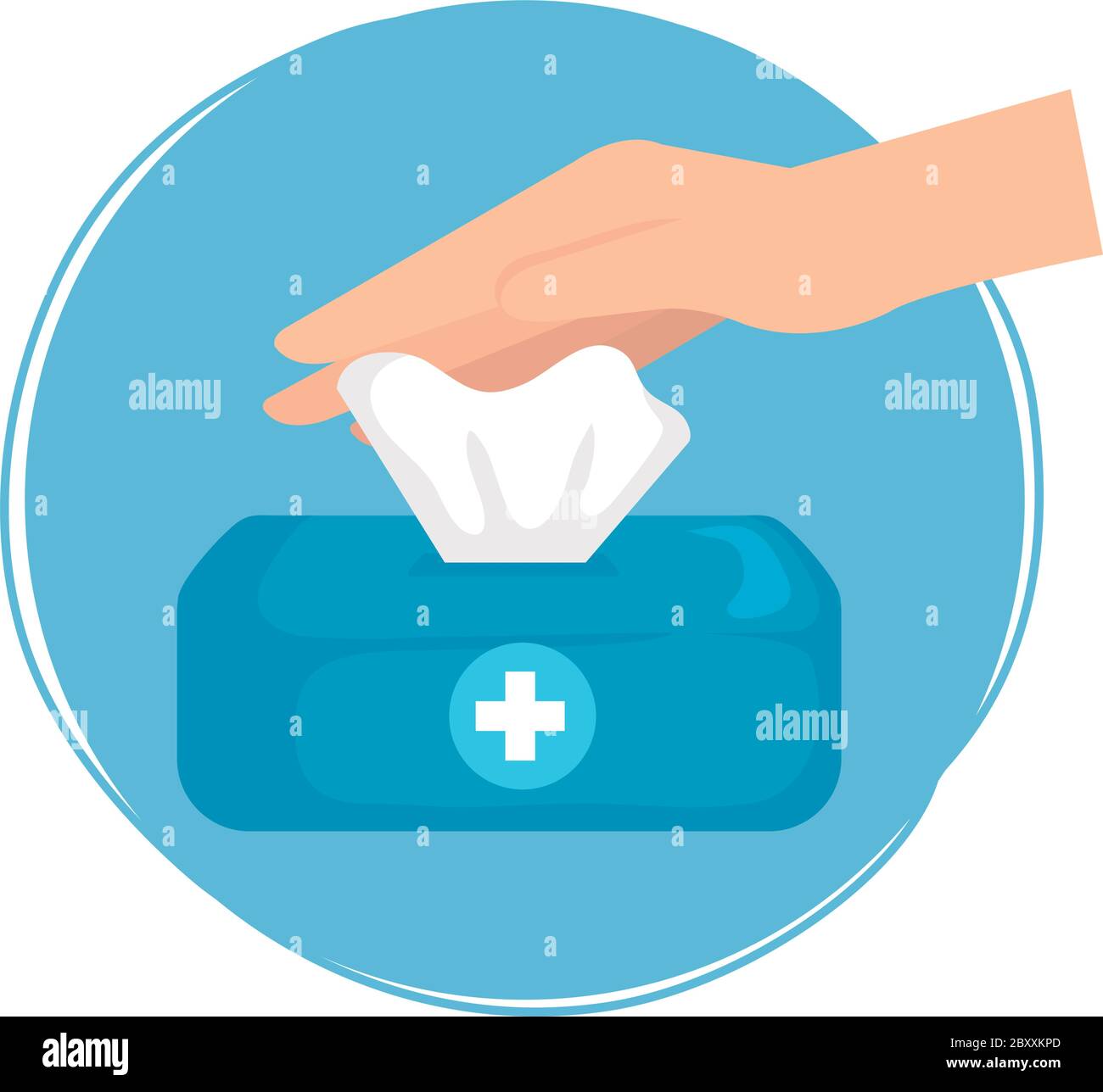 hand with tissues box vector design Stock Vector Image & Art - Alamy