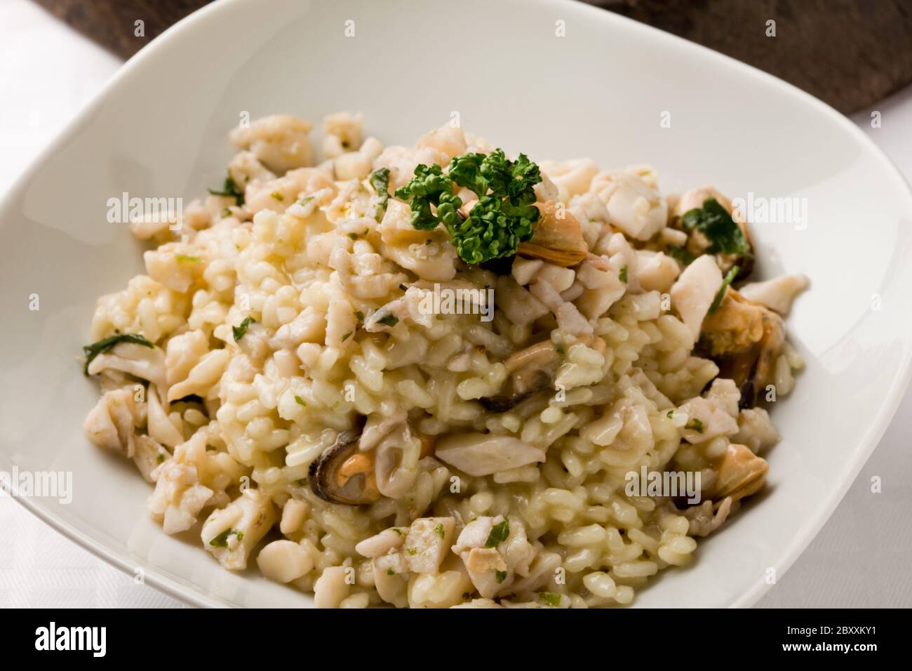 Risotto with Seafood Stock Photo - Alamy