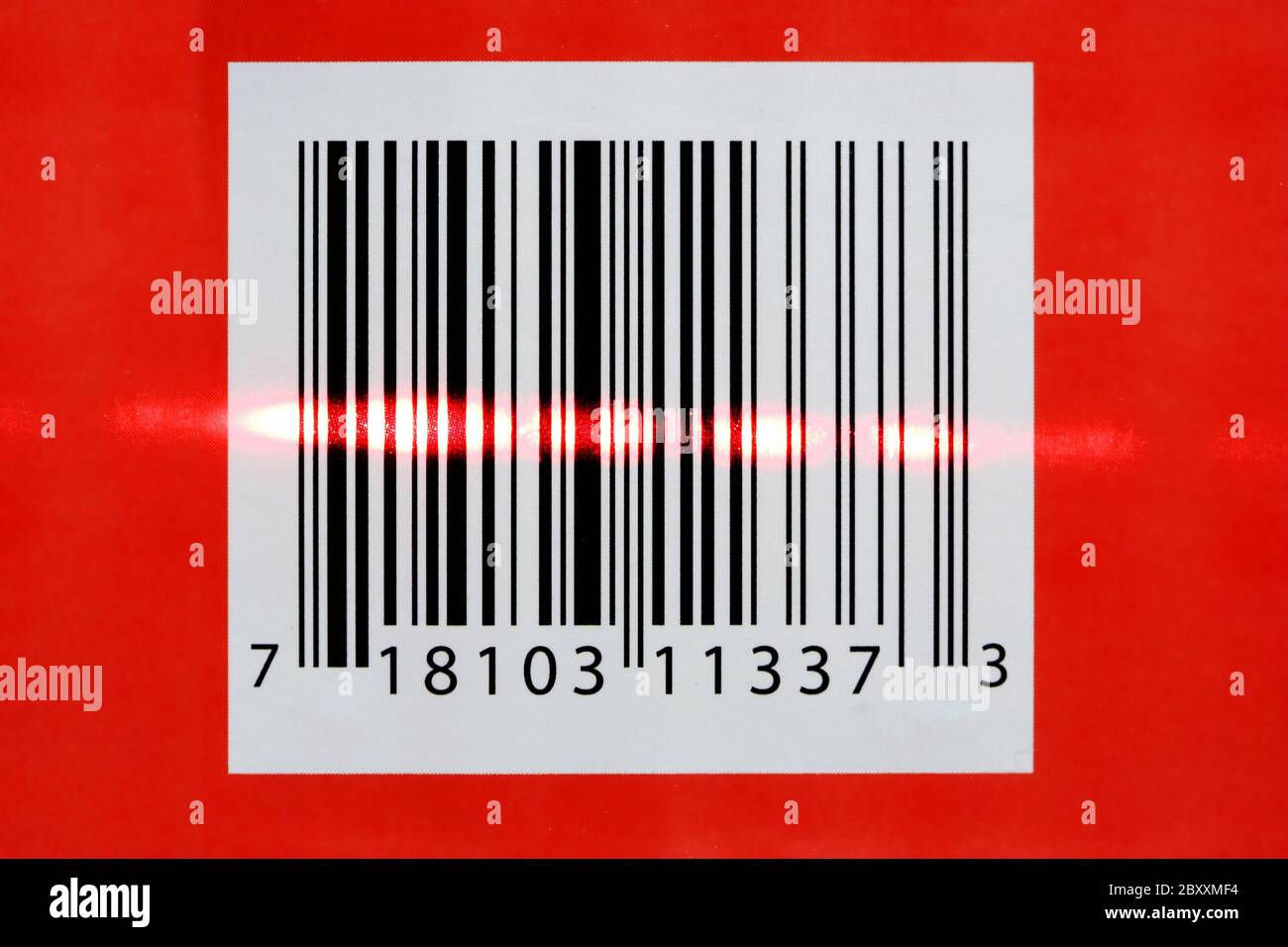 Red barcode hi-res stock photography and images - Alamy