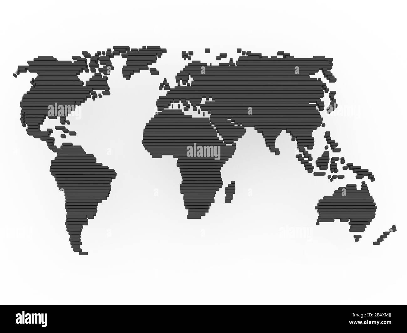 Grey background world map Cut Out Stock Images & Pictures - Alamy