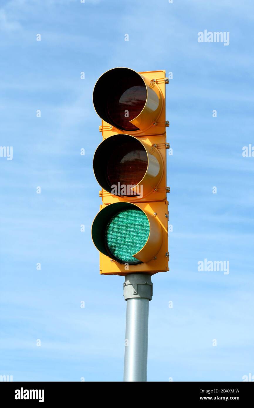 Blue traffic light hi-res stock photography and images - Alamy