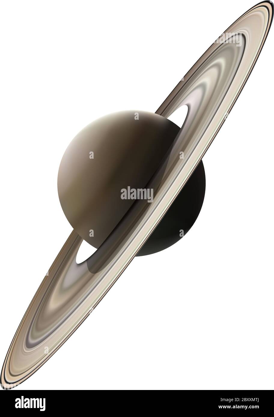 Saturn White Background