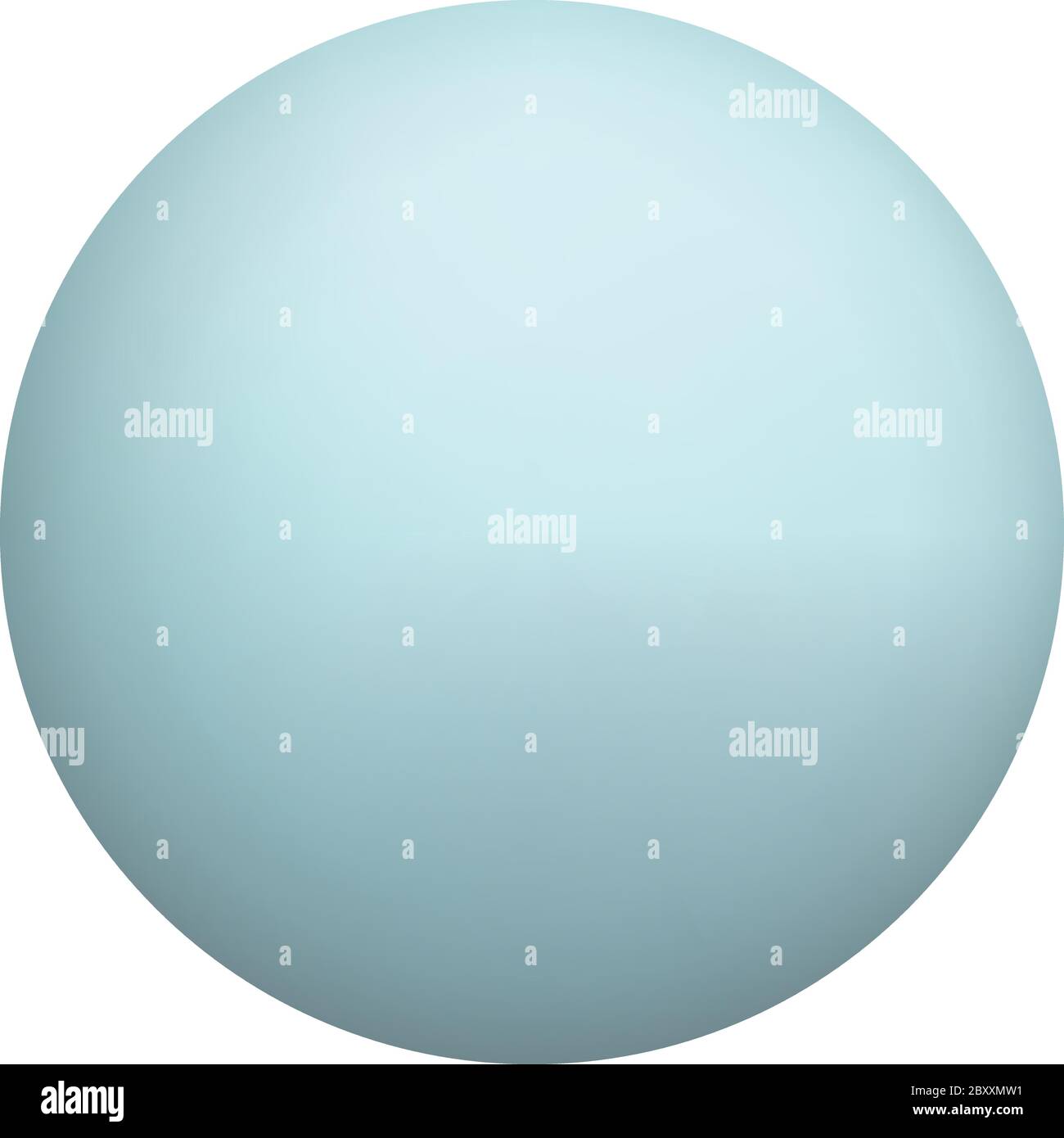 Planet Uranus isolated on white background. Realistic vector Stock ...