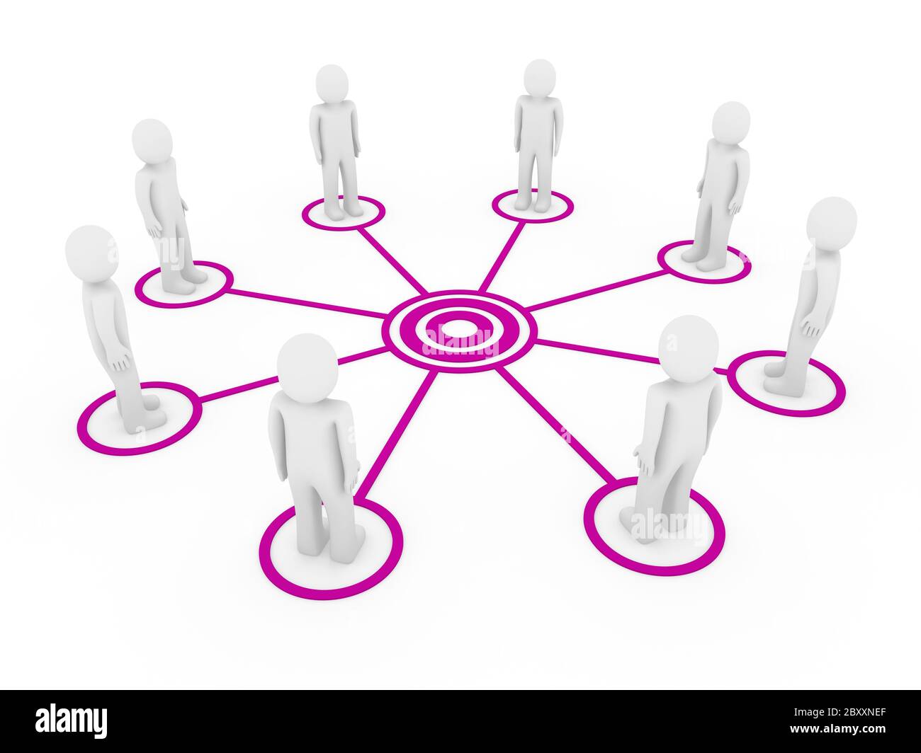 3d men connection Stock Photo - Alamy