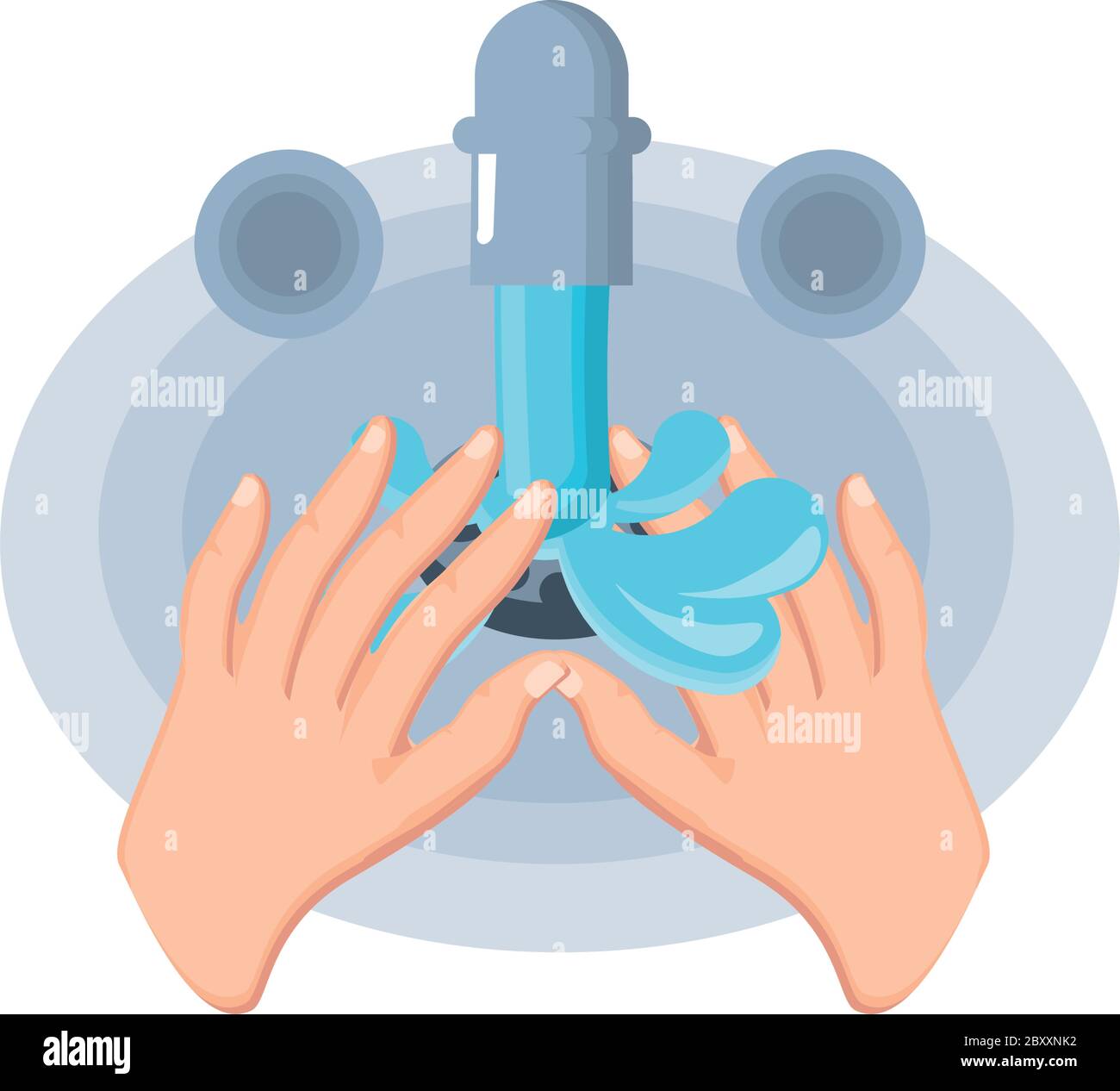 open key with hand wash on white background vector illustration design ...