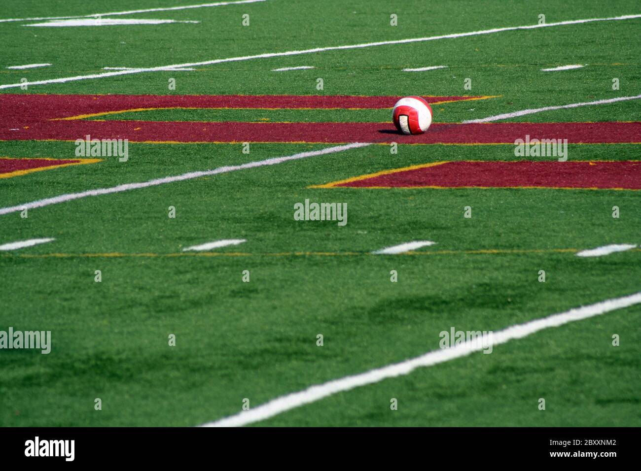 Red white football ball on hi-res stock photography and images - Alamy