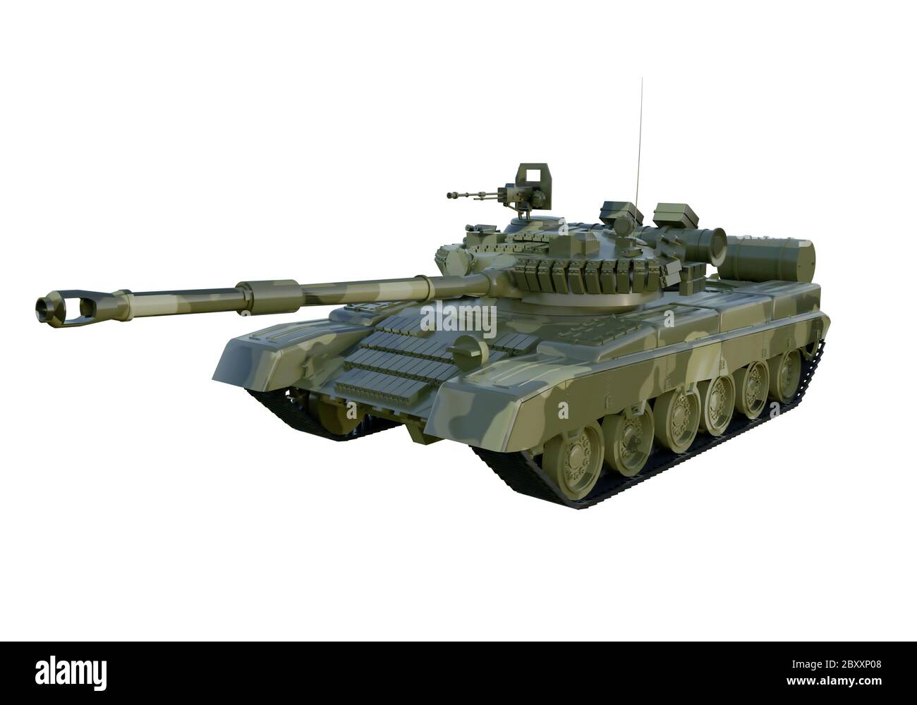 Russian military tank T-90. isolate on white background. 3d rendering ...