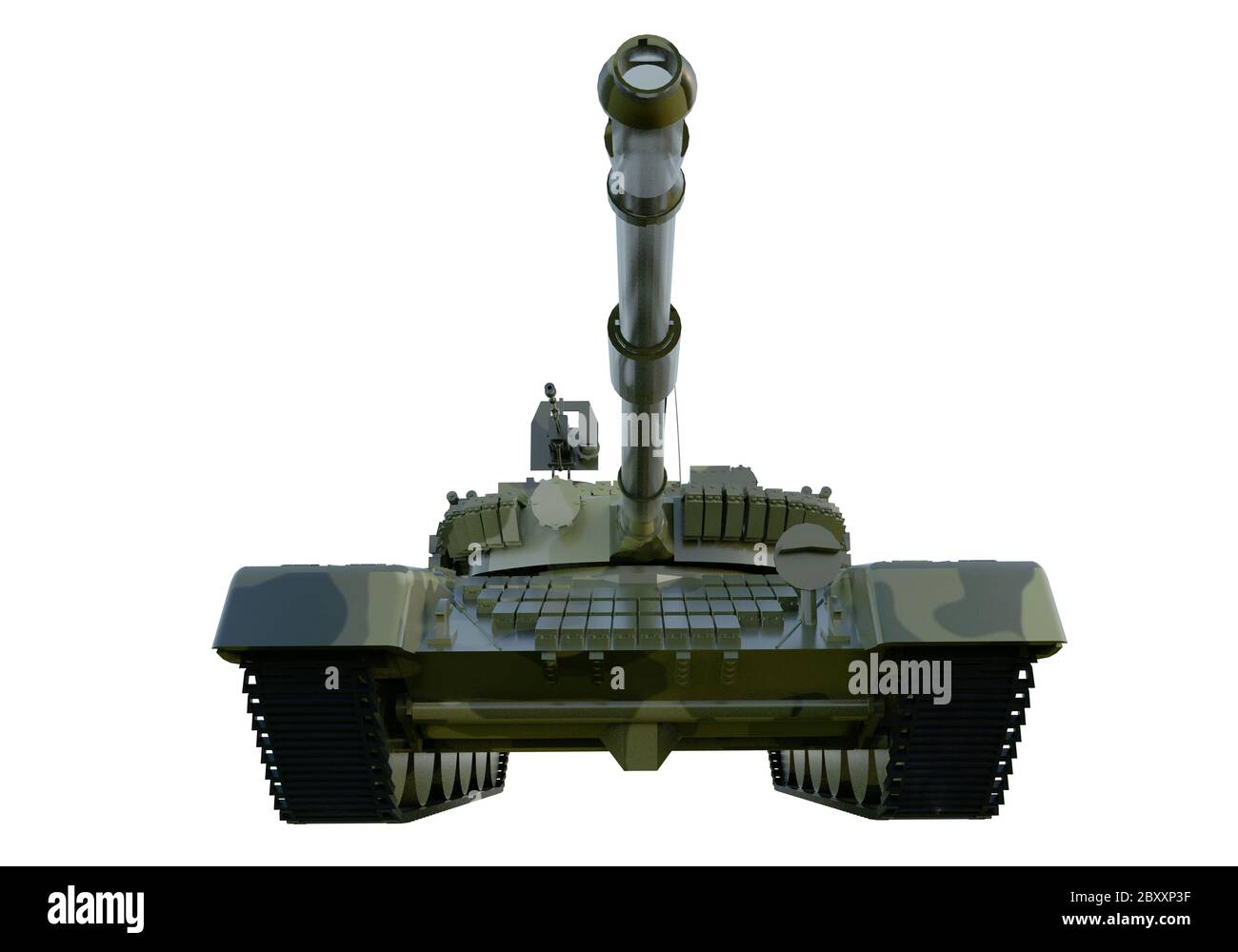 Russian military tank T-90. isolate on white background. 3d rendering ...