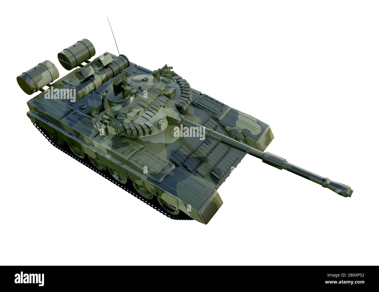Russian military tank T-90. isolate on white background. 3d rendering ...