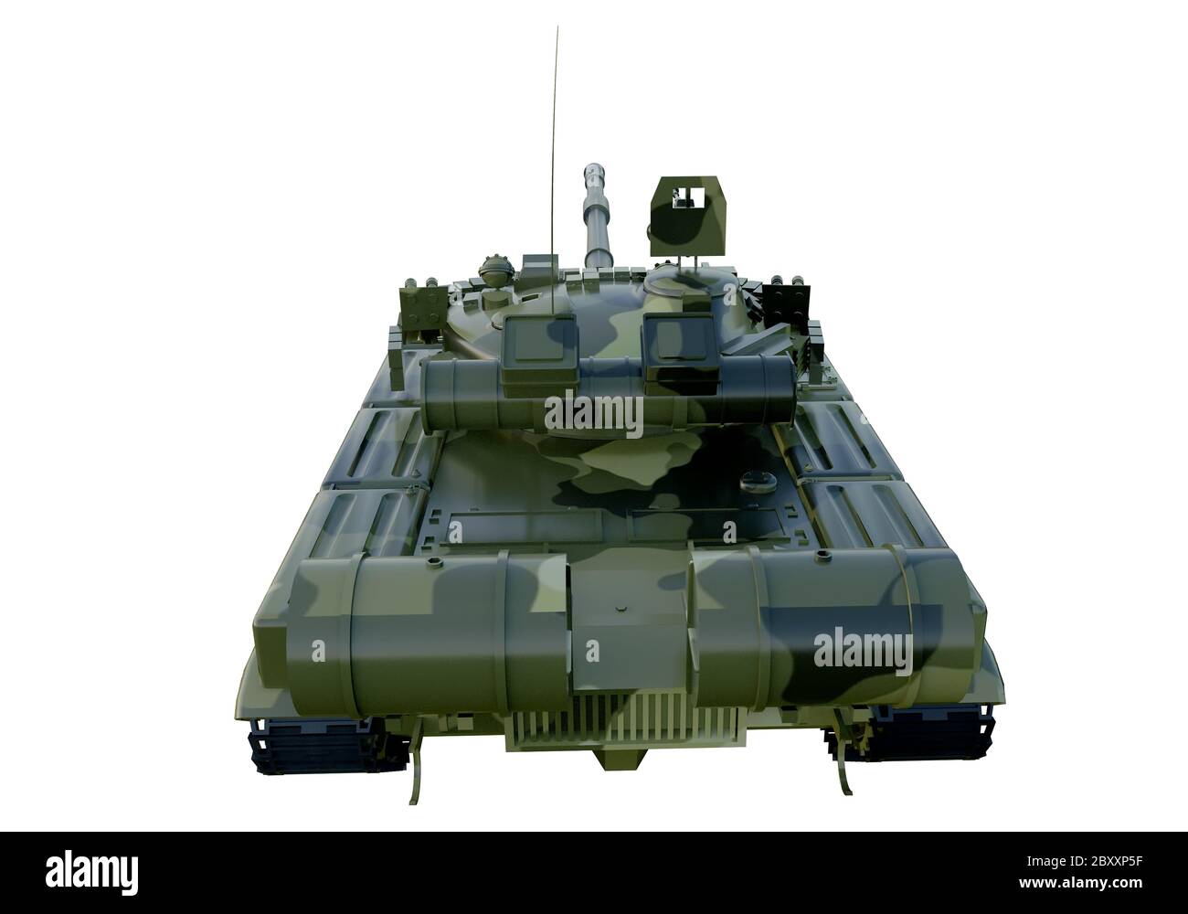 Russian military tank T-90. isolate on white background. 3d rendering ...