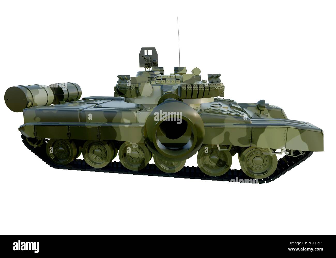 Russian military tank T-90. isolate on white background. 3d rendering ...