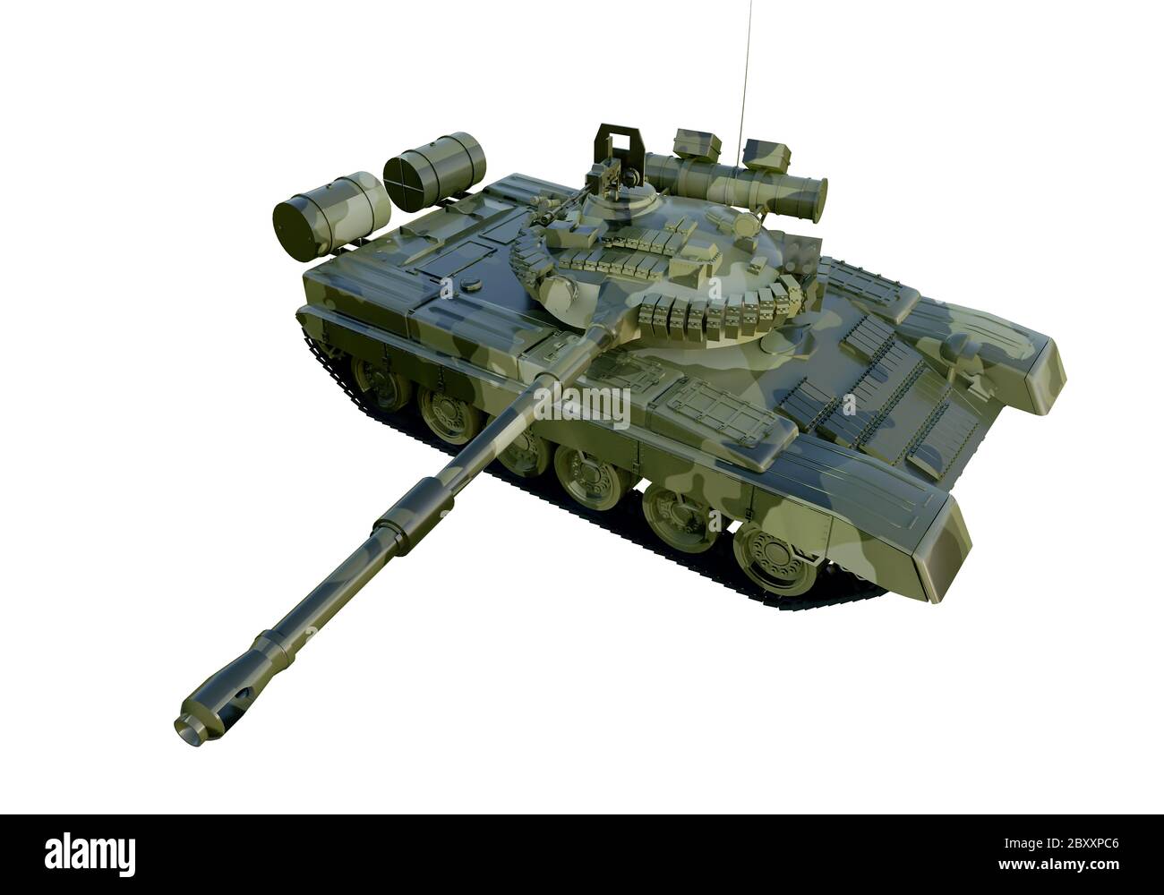 Russian military tank T-90. isolate on white background. 3d rendering ...