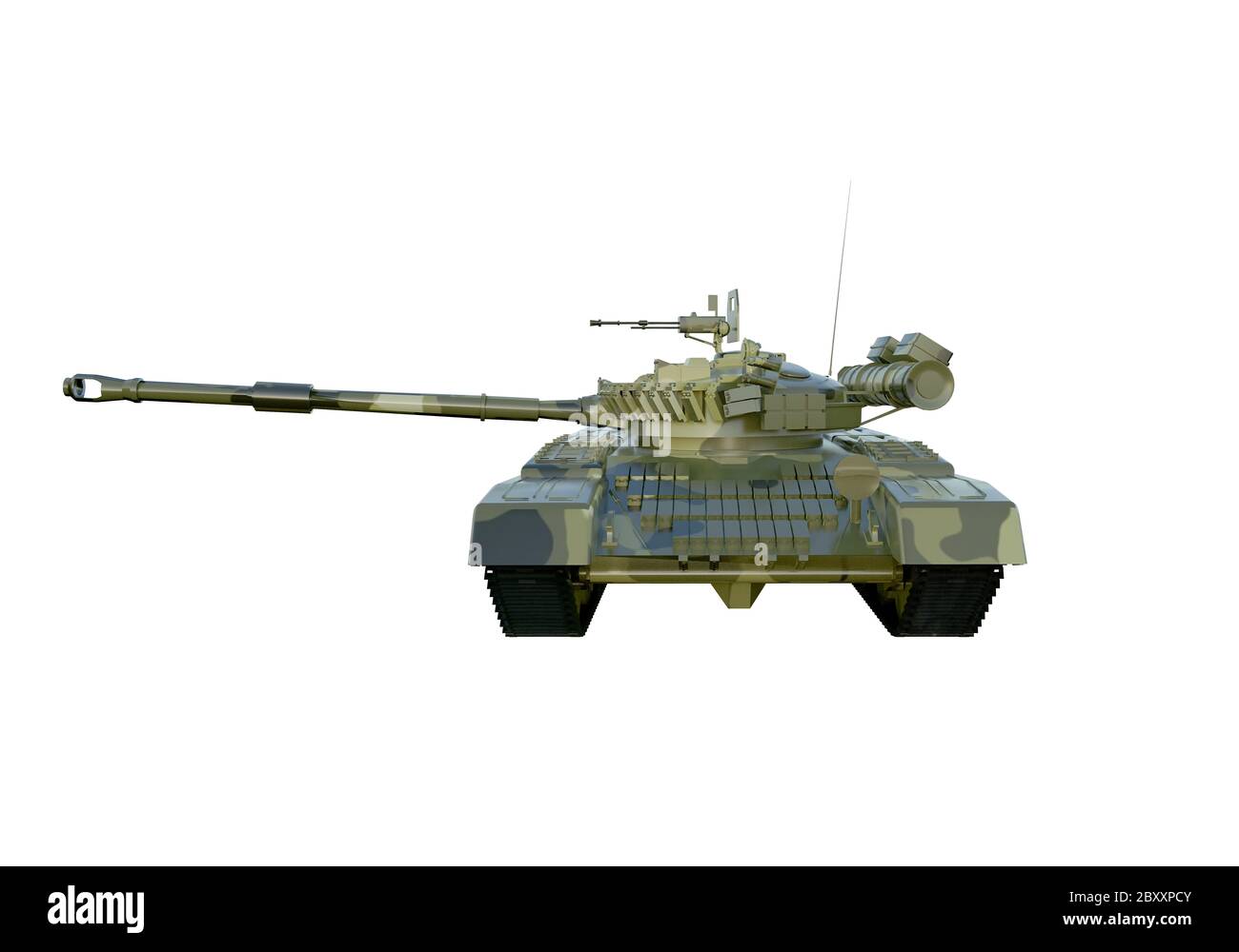 Russian military tank T-90. isolate on white background. 3d rendering ...