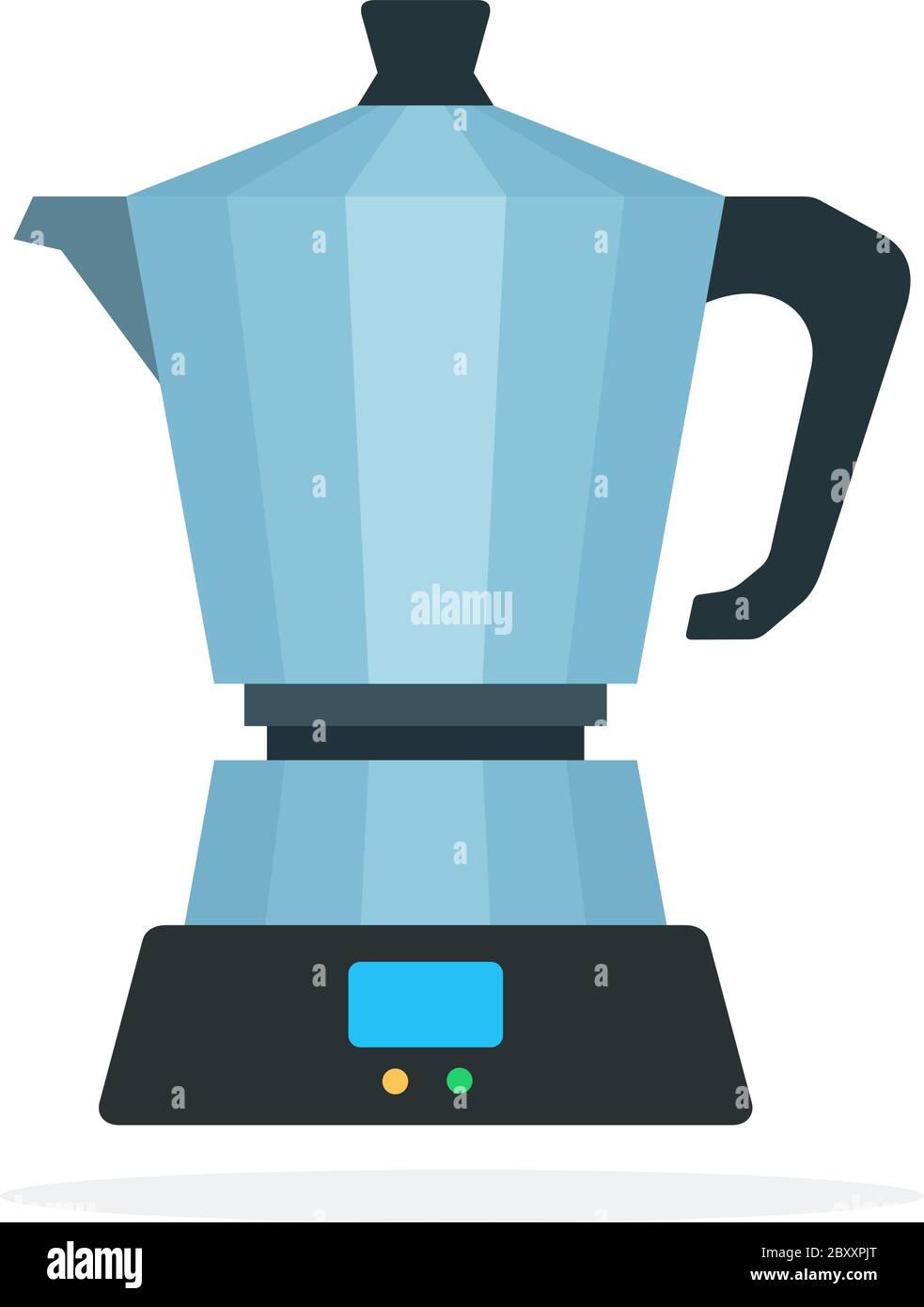 Metal coffee maker vector flat isolated Stock Vector Image & Art - Alamy