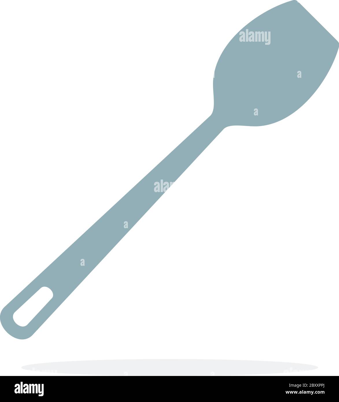 Silicone Spatula vector flat material design isolated object on white ...
