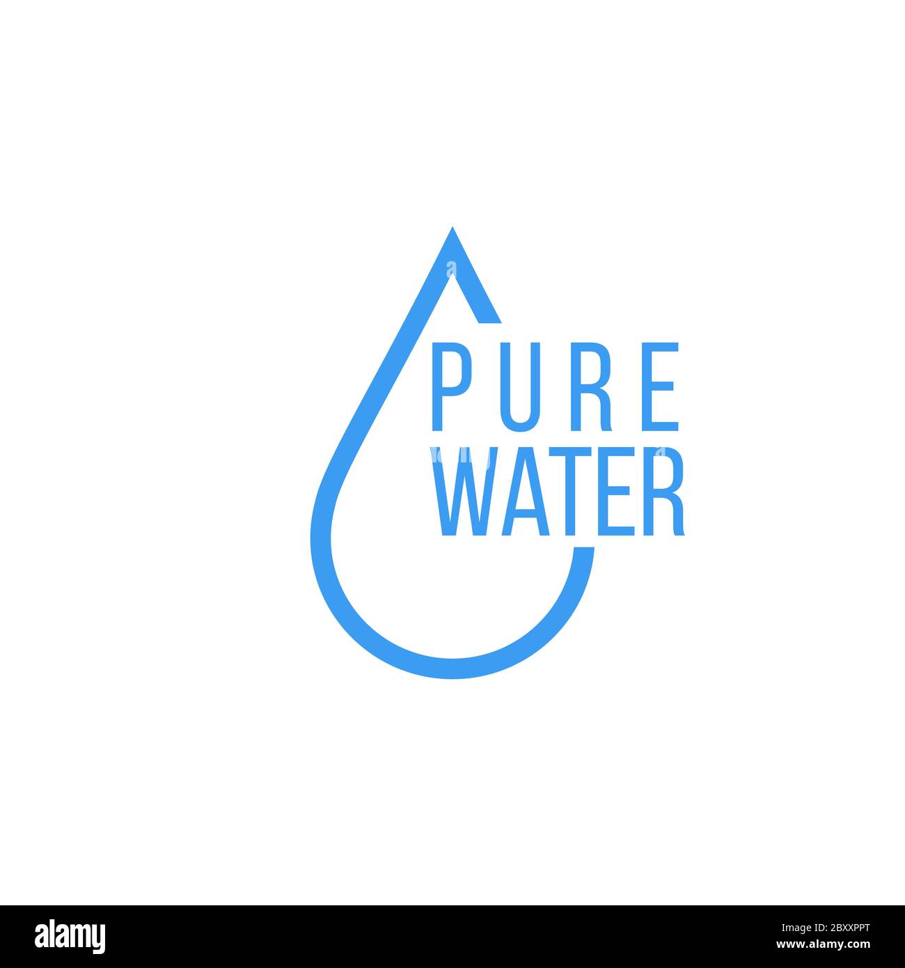 Fresh pure clean water, waterdrop logo design template. Stock Vector ...