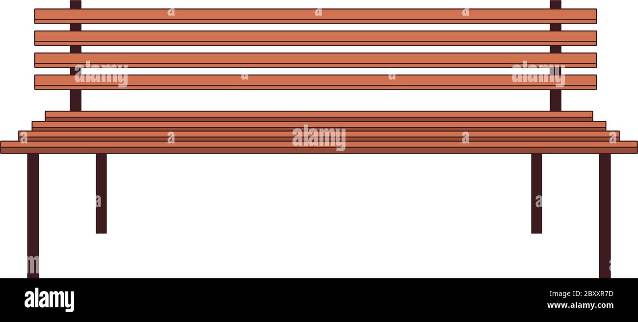 wooden park chair isolated icon vector illustration design Stock Vector ...