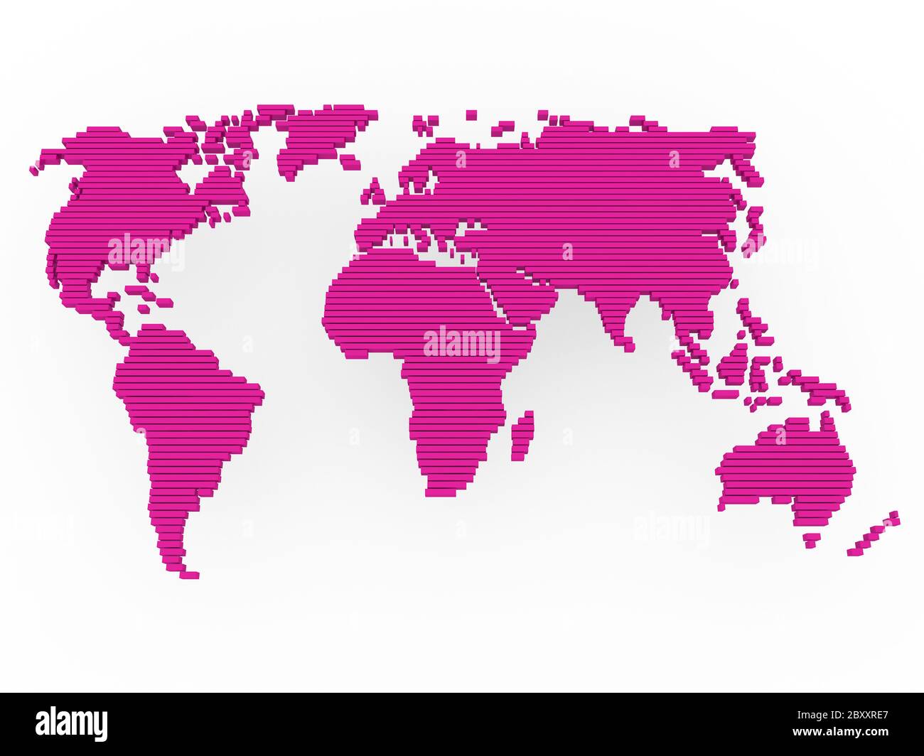 world map pink purple Stock Photo - Alamy