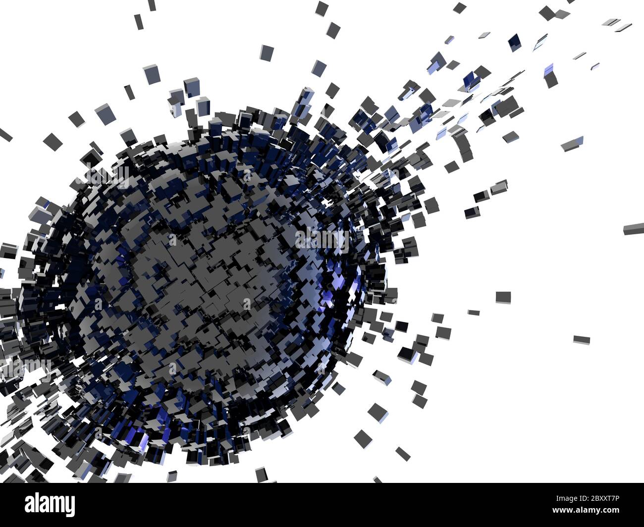 Digital explosion Cut Out Stock Images & Pictures - Alamy