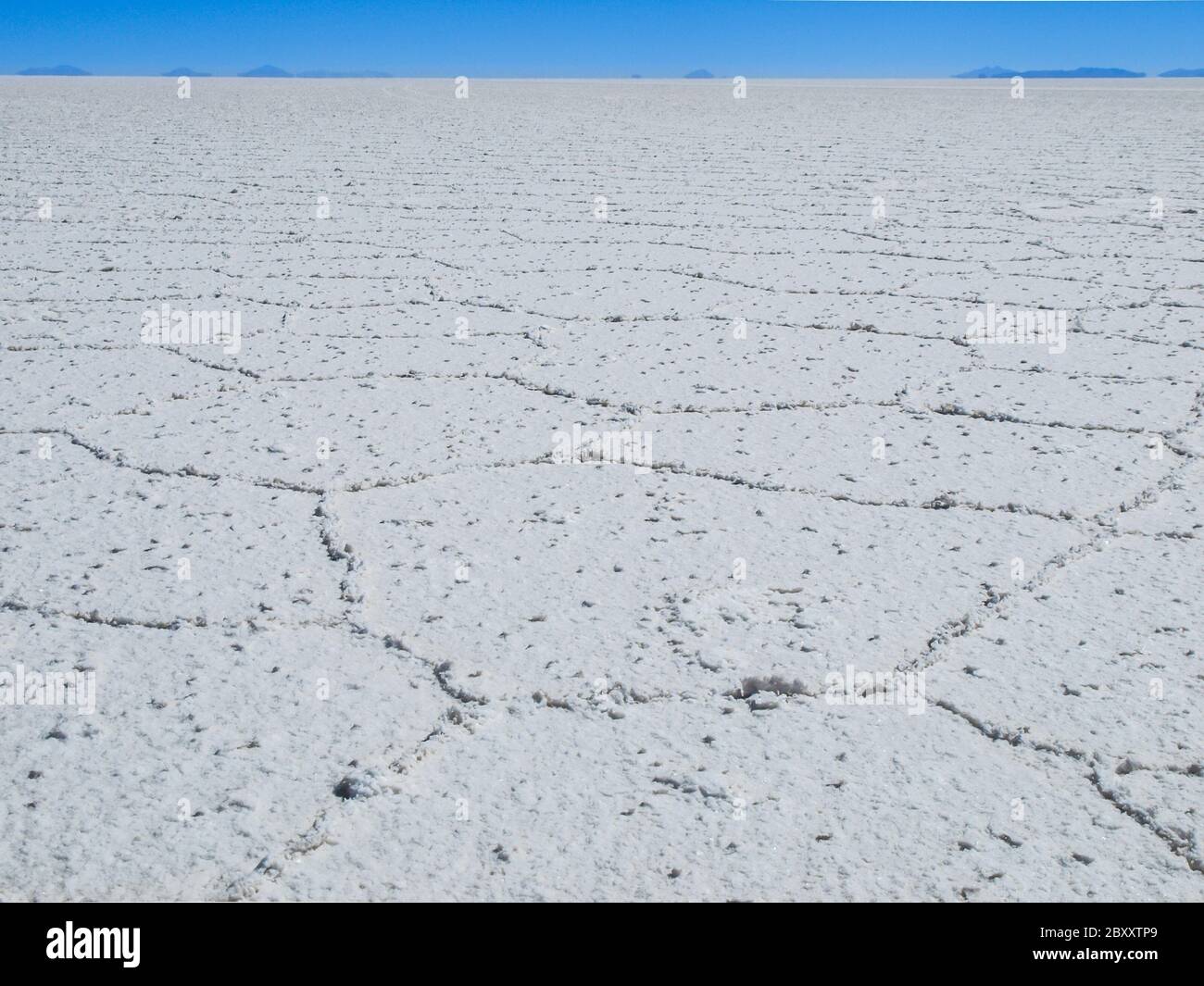 Salt texture of largest salt plain in the world - Salar de Uyuni ...