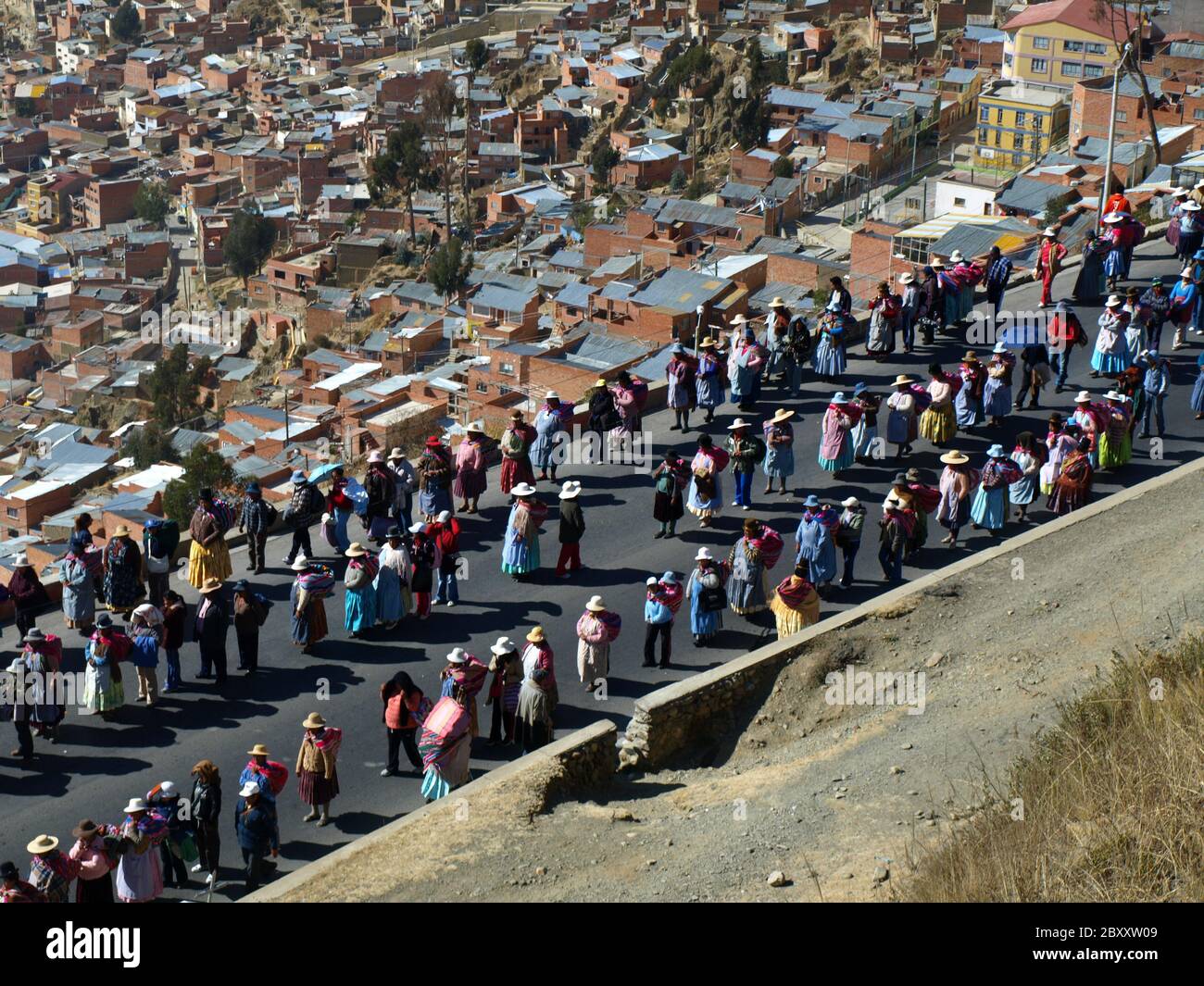 Parade in La Paz (Bolivia Stock Photo - Alamy
