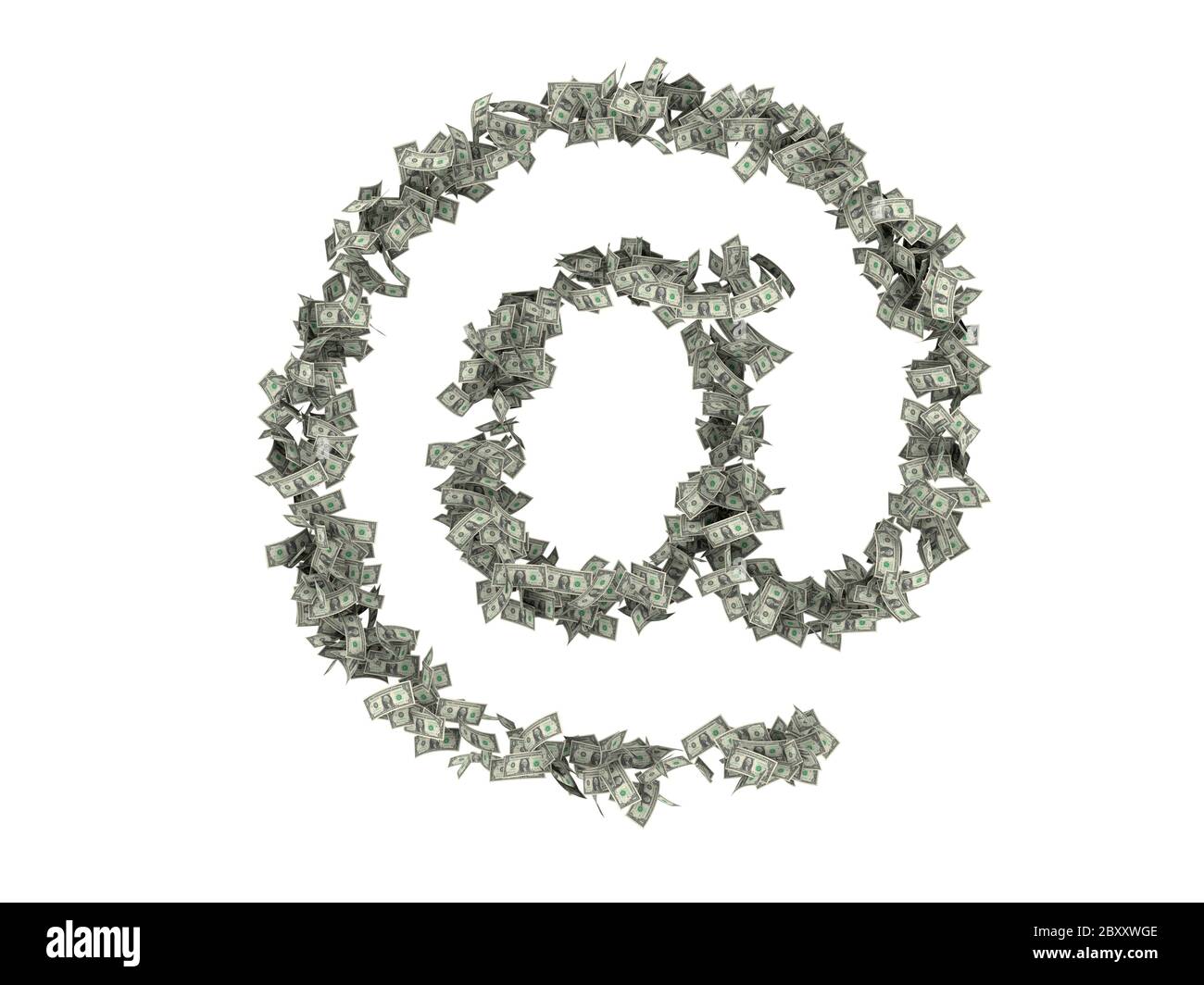 digits and characters from dollars. .isolate on white background. 3d ...