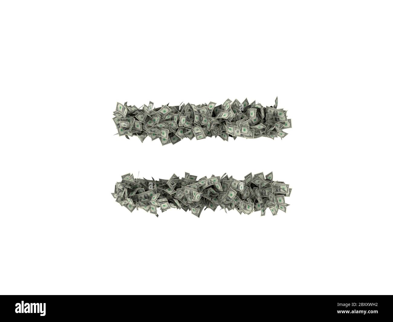 digits and characters from dollars. .isolate on white background. 3d ...