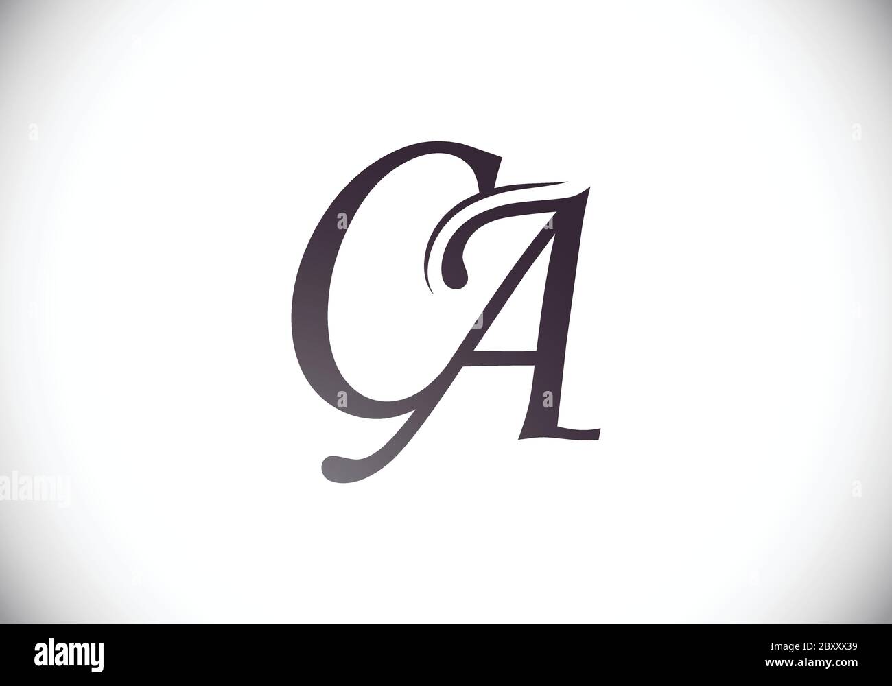 Initial Monogram Letter C A Logo Design Vector Template. C A Letter ...