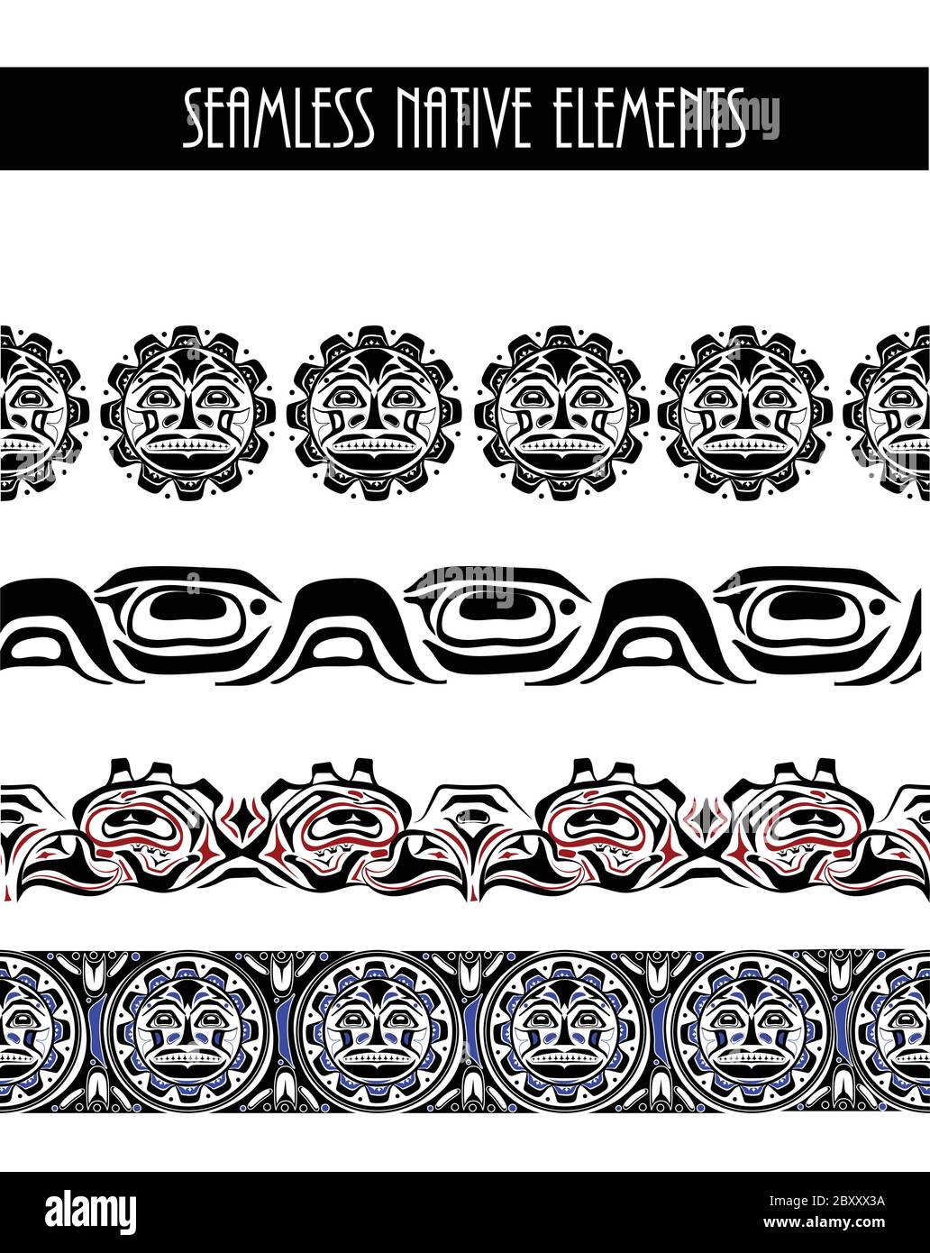 abstract background native north american set Stock Vector Image & Art ...