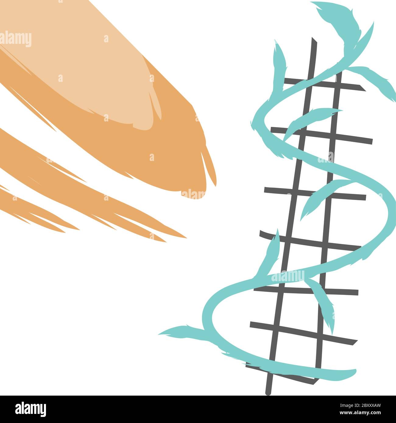 abstract background, drawn with various shapes and doodle objects ...