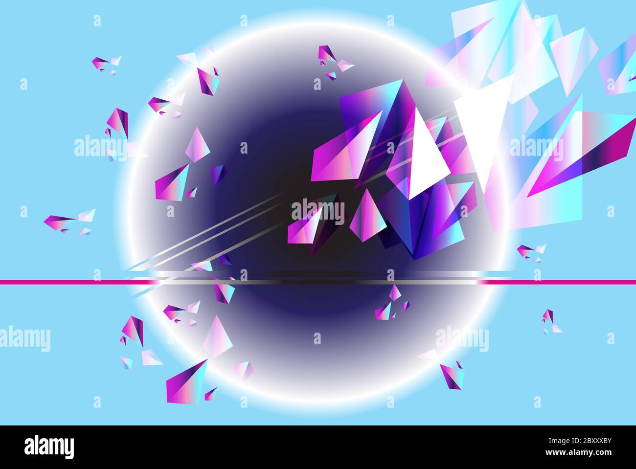 Abstract vector background with interesting geometric objects and ...