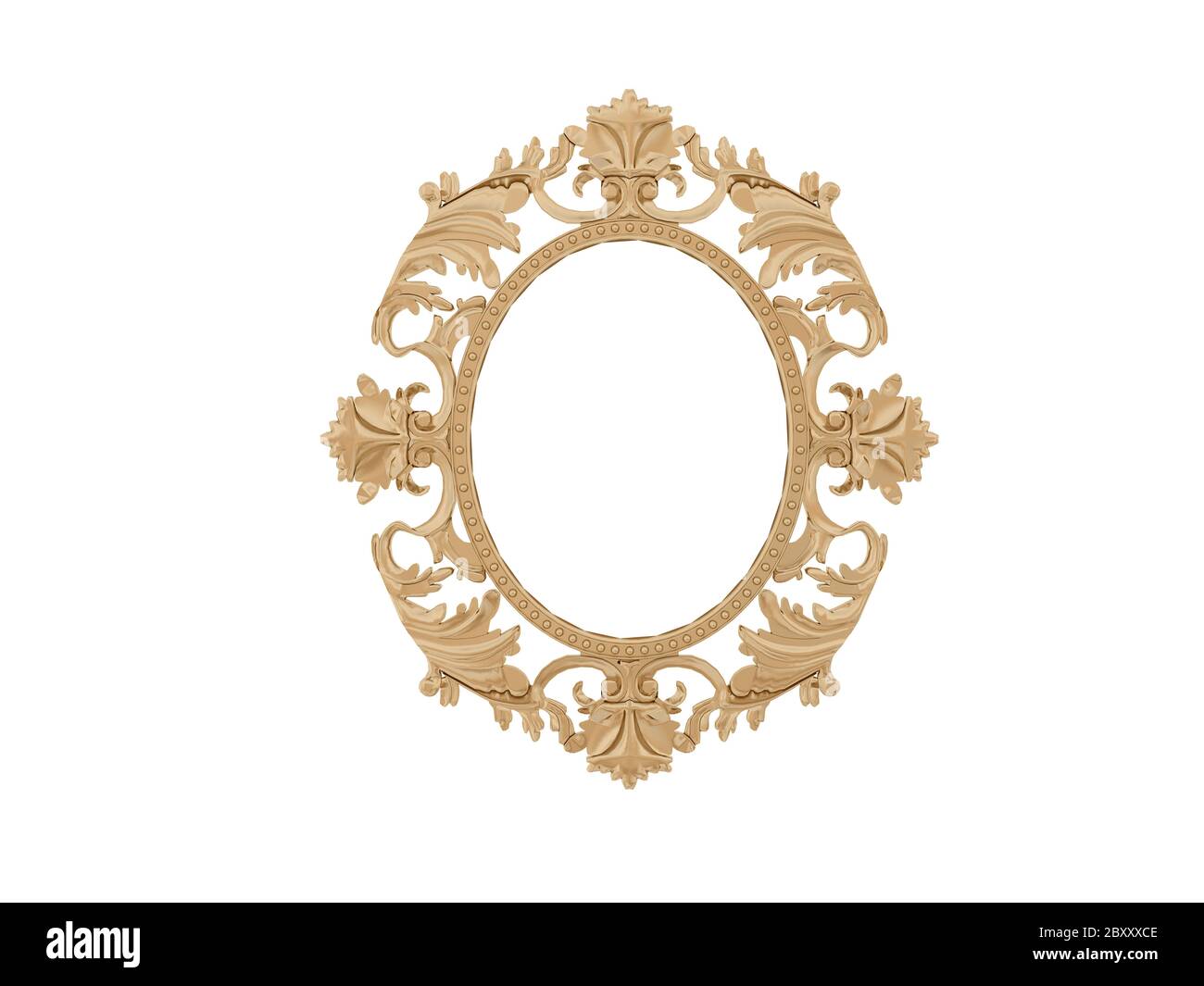 Golden vintage frame. Isolate mirror. Design retro element. physical ...