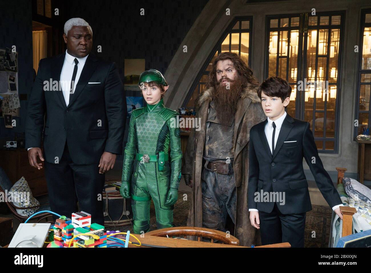 ARTEMIS FOWL, from left: Nonso Anozie, Lara McDonnell, Josh Gad, Ferdia ...