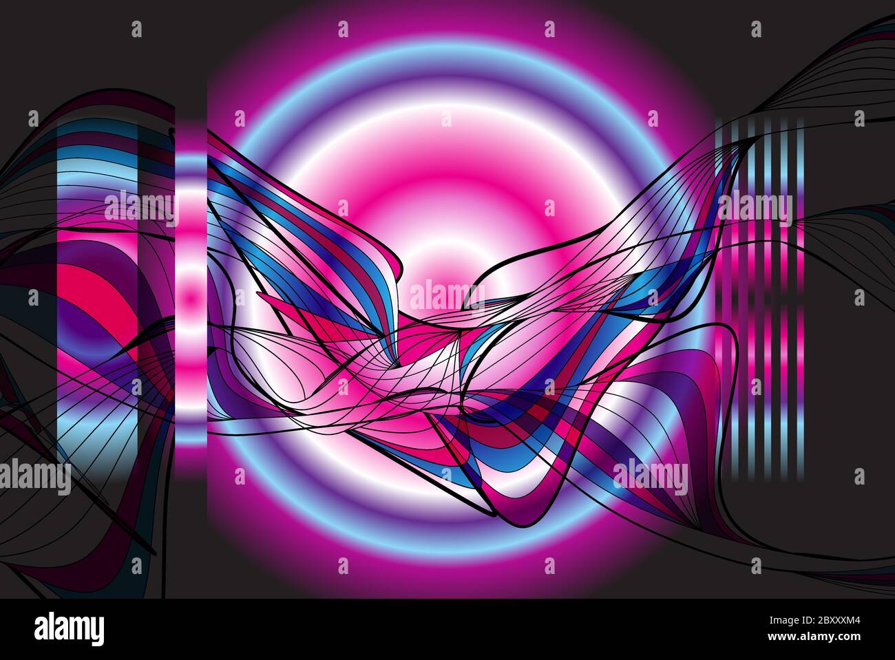 Abstract vector background with interesting geometric objects and ...