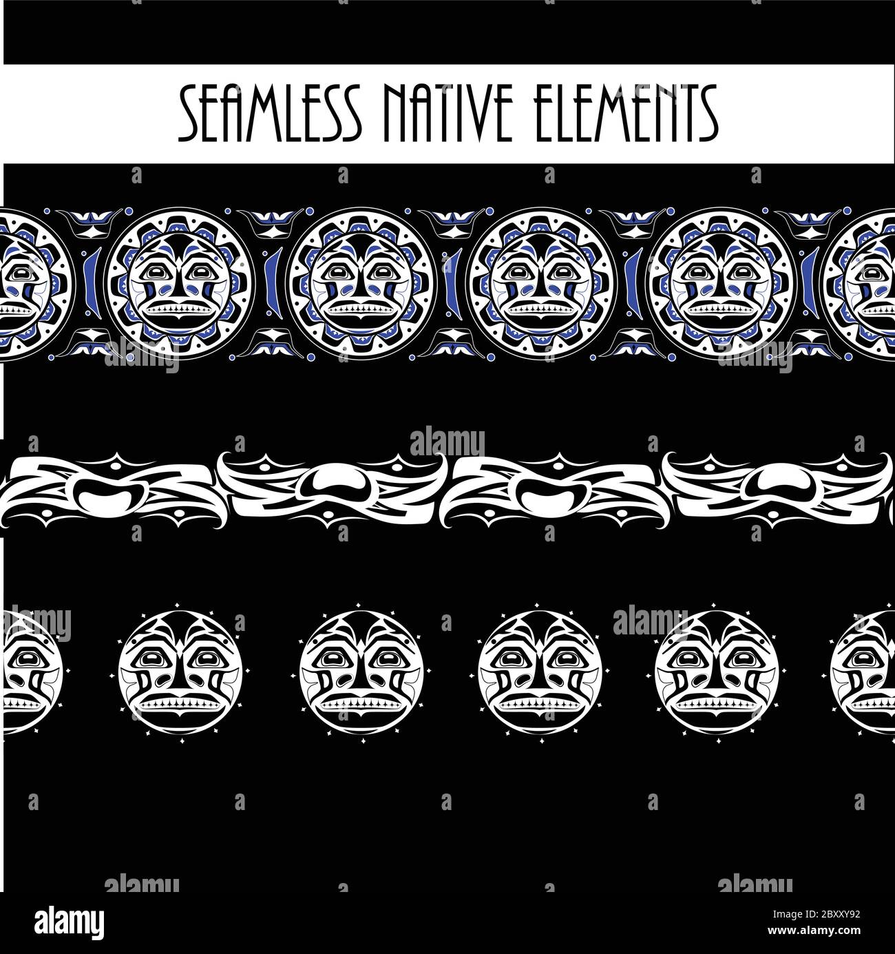 abstract background native north american set Stock Vector Image & Art ...