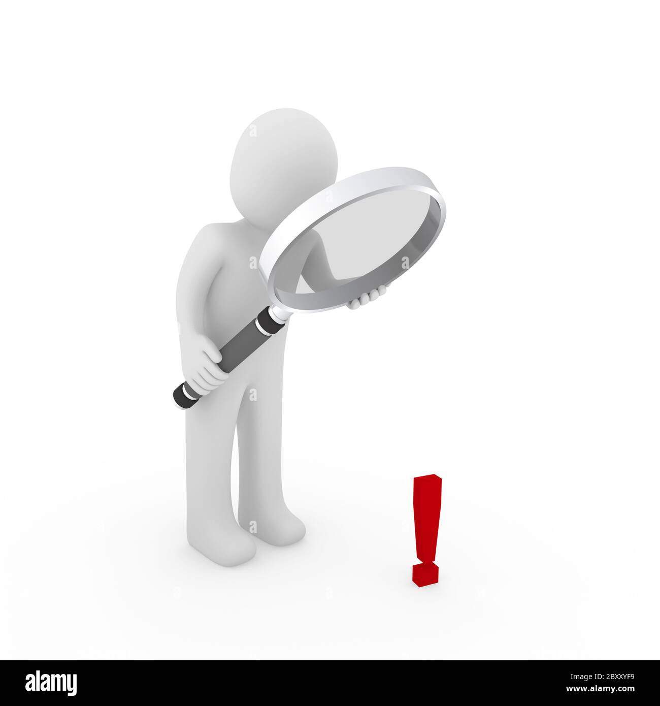 3d people exclamation mark Cut Out Stock Images & Pictures - Alamy