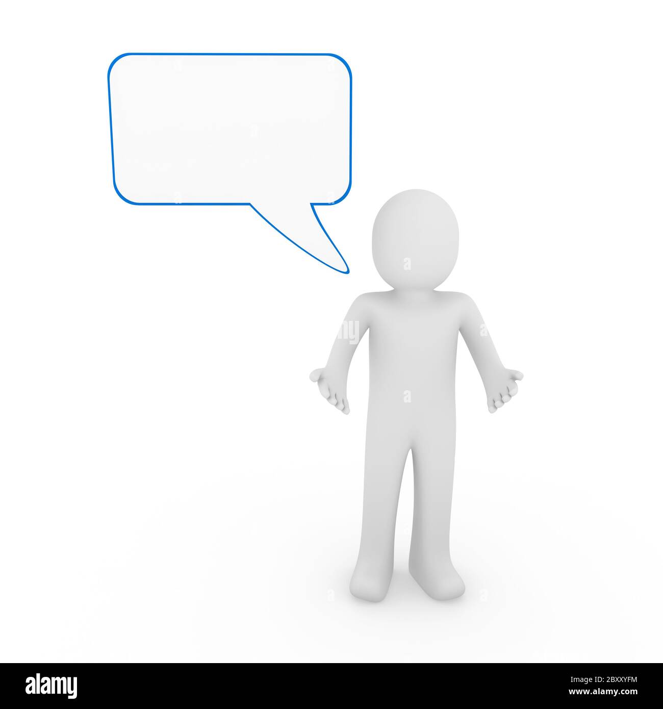 3d human man speak Stock Photo - Alamy