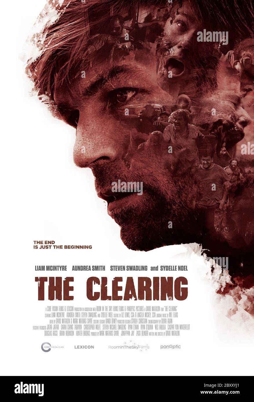 THE CLEARING, US poster, large head: Liam McIntyre, 2020. © Crackle ...