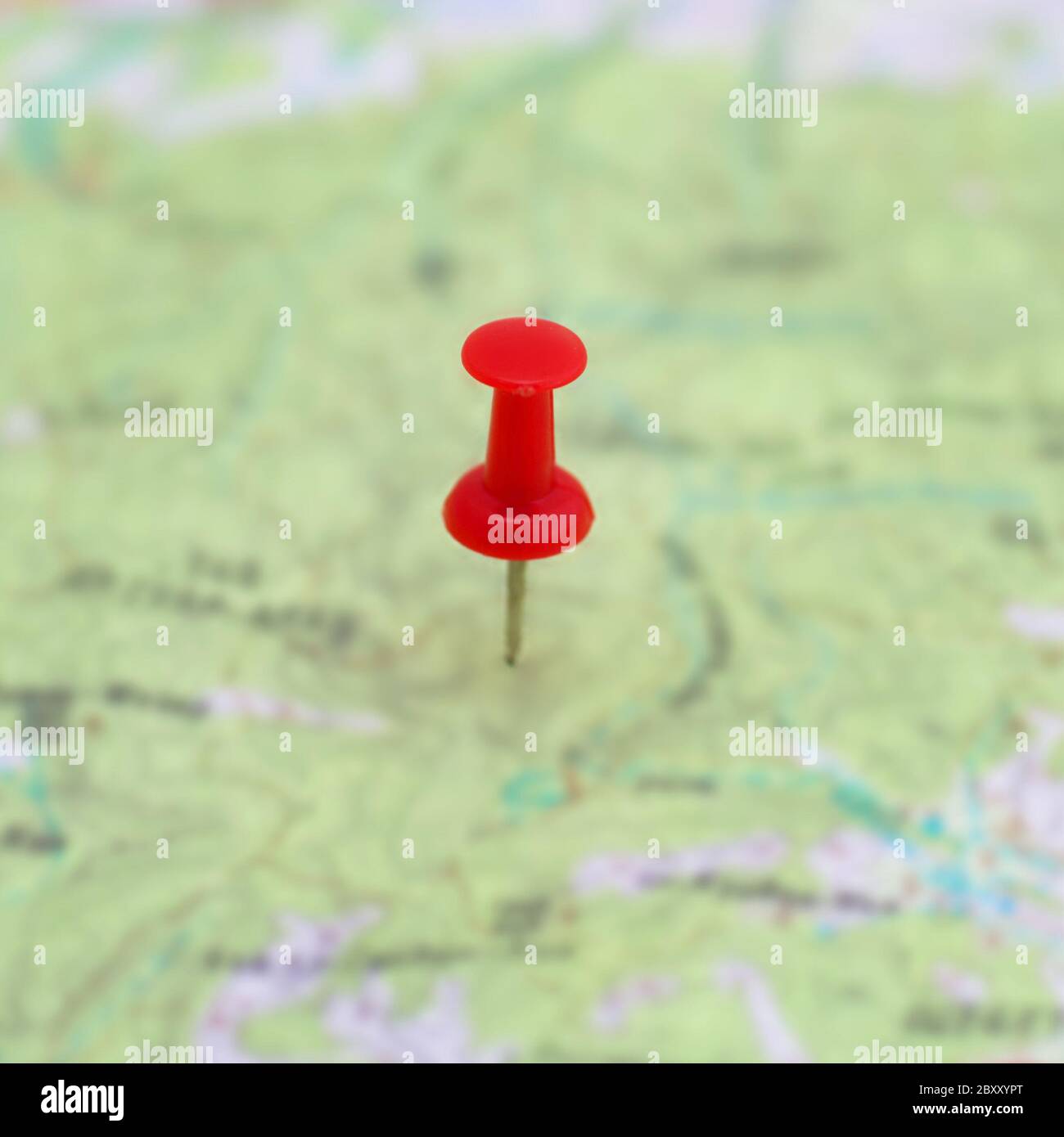 Red point on the map Stock Photo - Alamy