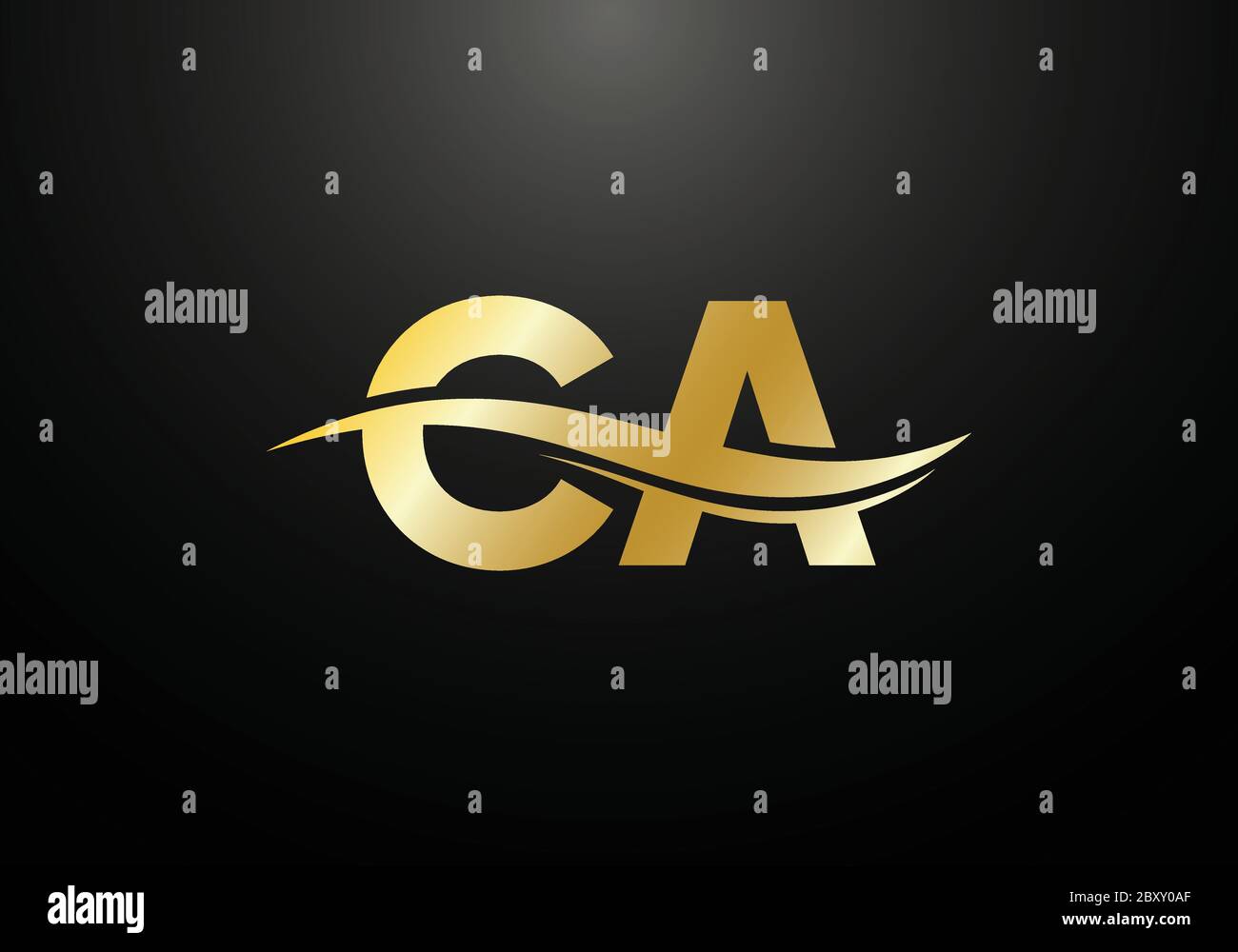 Initial Monogram Letter C A Logo Design Vector Template. C A Letter ...