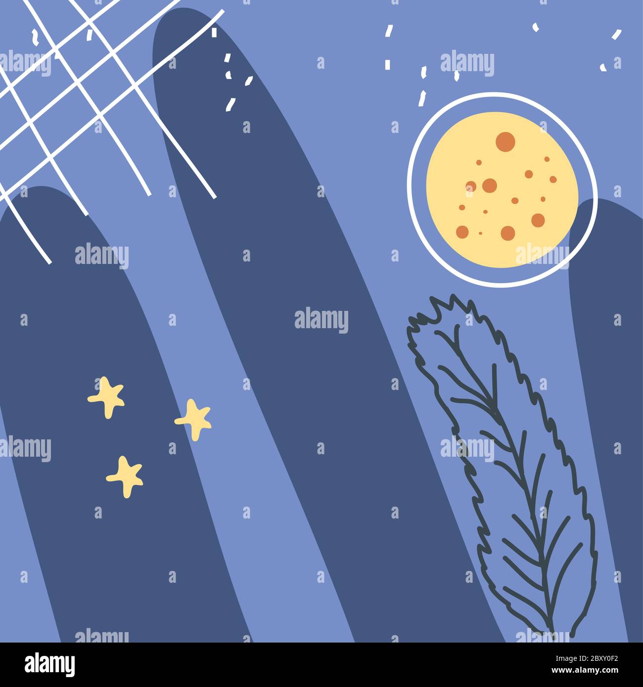 abstract background, drawn with various shapes and doodle objects ...