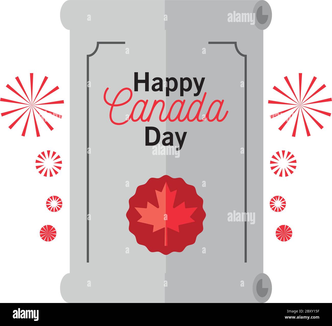happy Canada day, Canadian flag, maple leaf vector illustration design ...