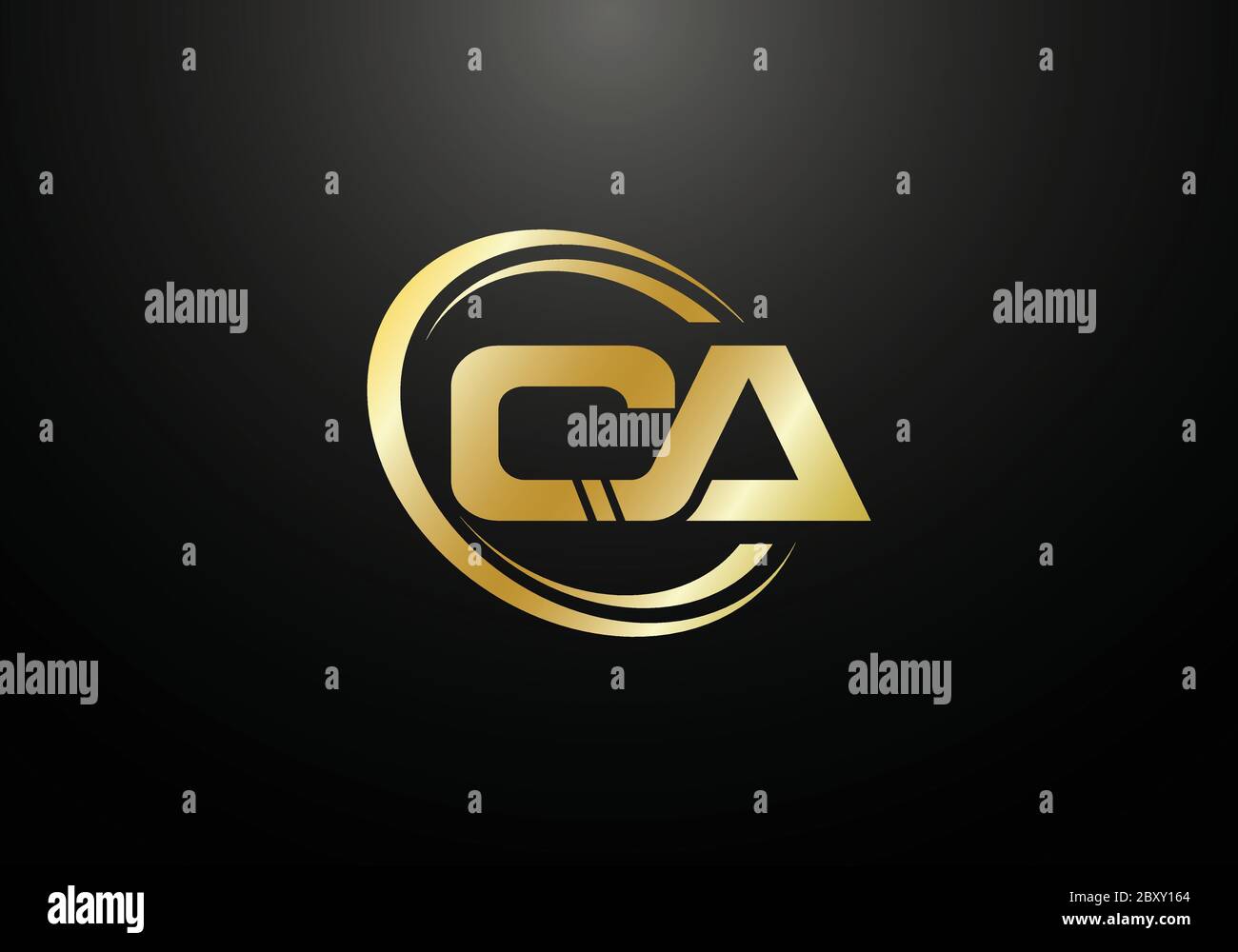 Initial Monogram Letter C A Logo Design Vector Template. C A Letter ...