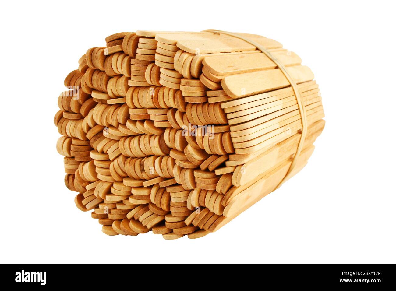 Some Popsicle sticks tied with rubberband Stock Photo - Alamy