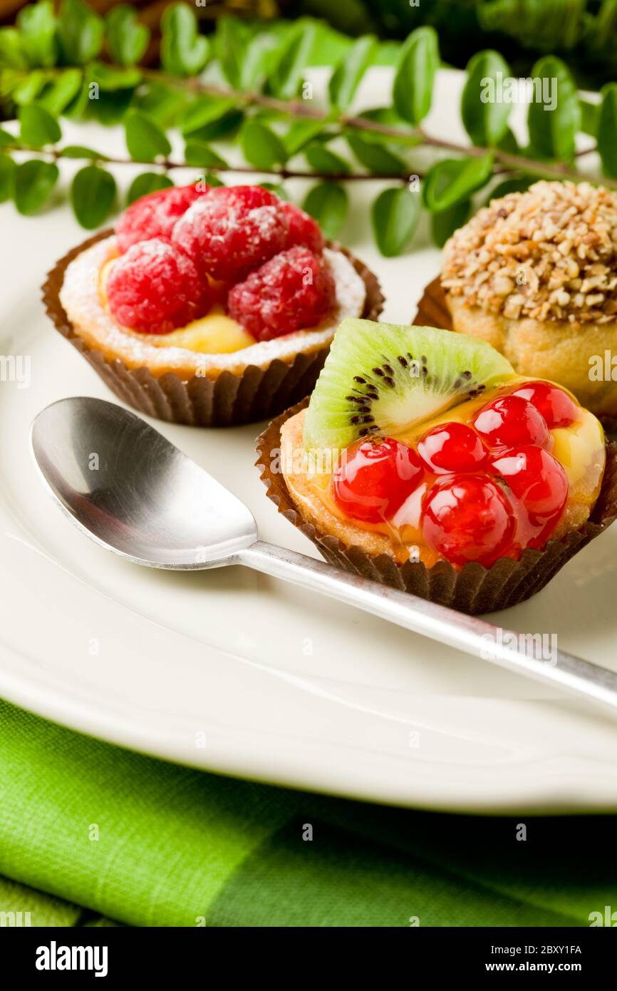 Pastries with fruits Stock Photo - Alamy